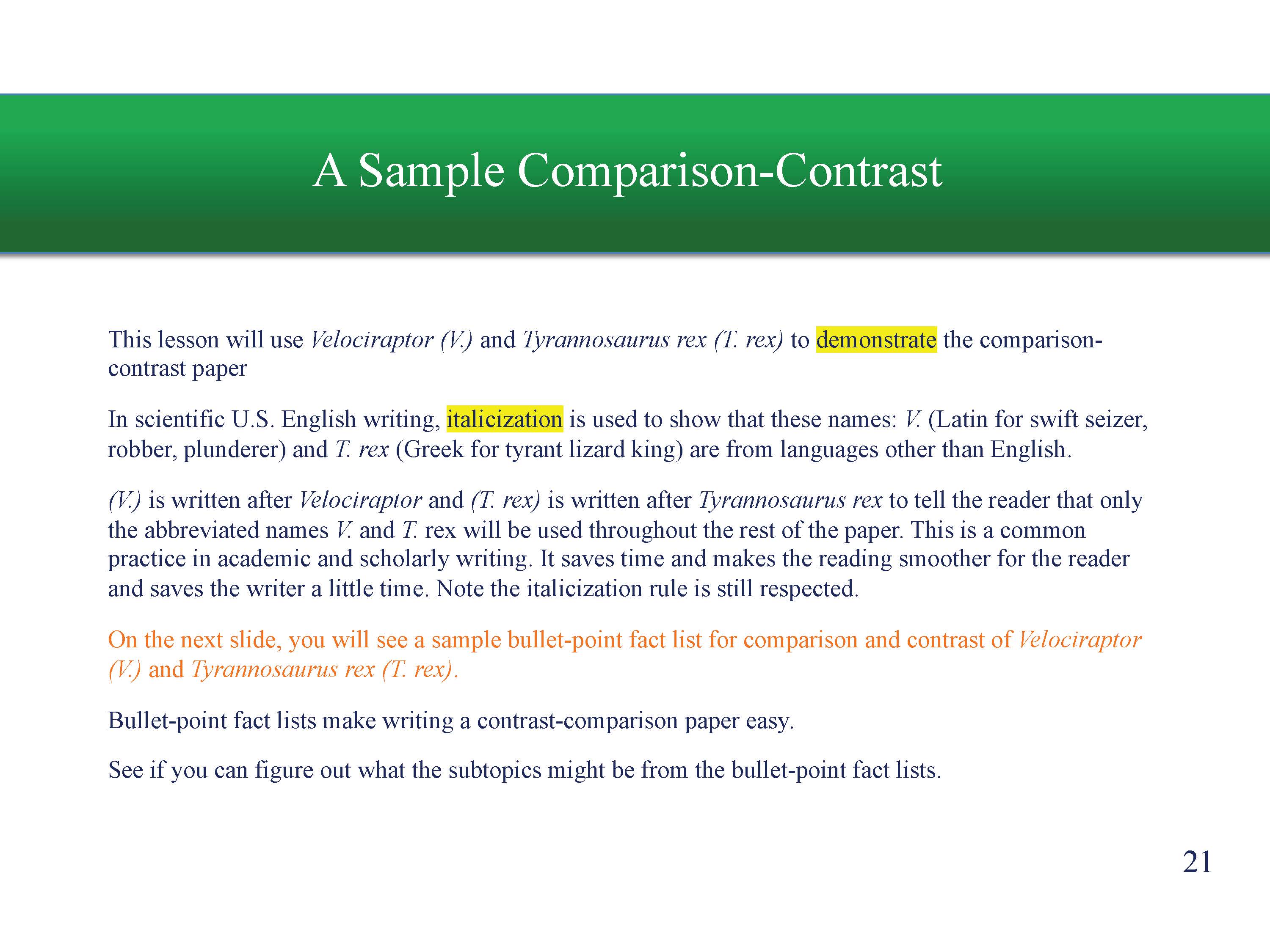 The Contrast-Comparison Paper – Trace Taylor